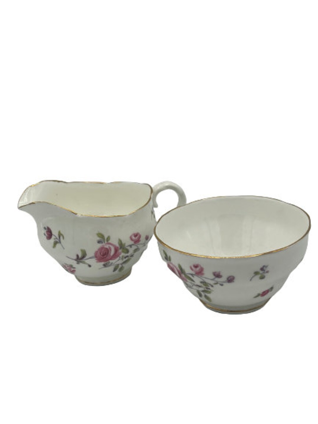 Adderley Bone China | Cream and Sugar Set | Rose Pattern | Vintage - Etsy