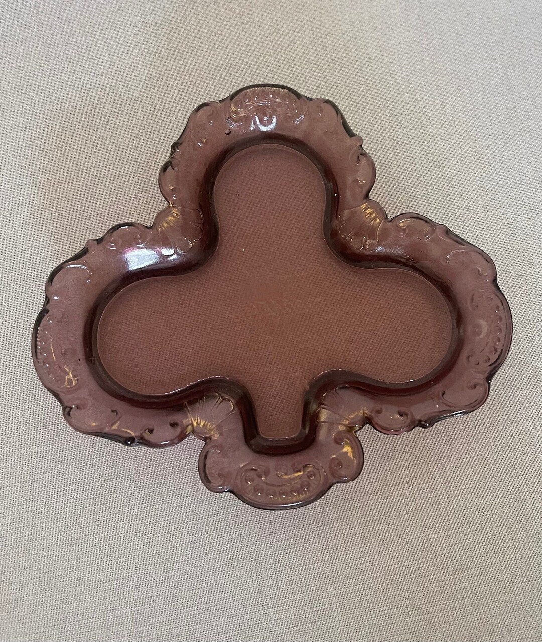 Amethyst Depression Glass Club Shape Dish | Vintage - Etsy