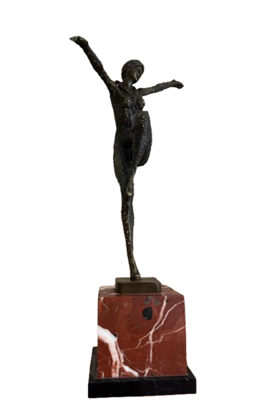 D.H. Chiparus Bronze Art Deco Dancer Statue | Tamara After the Dance ...
