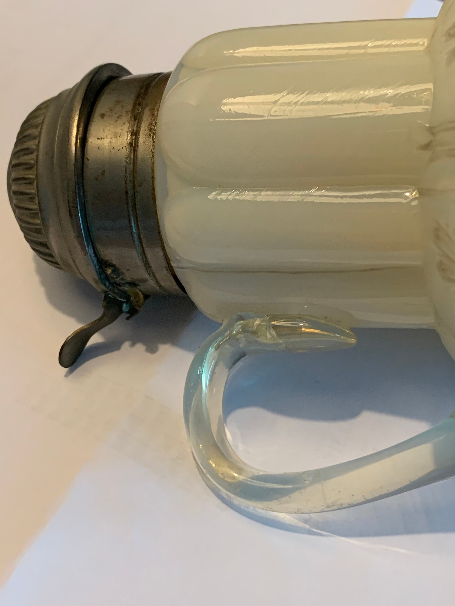 1890's Findlay Onxy Glass Pitcher With Metal Lid - Etsy