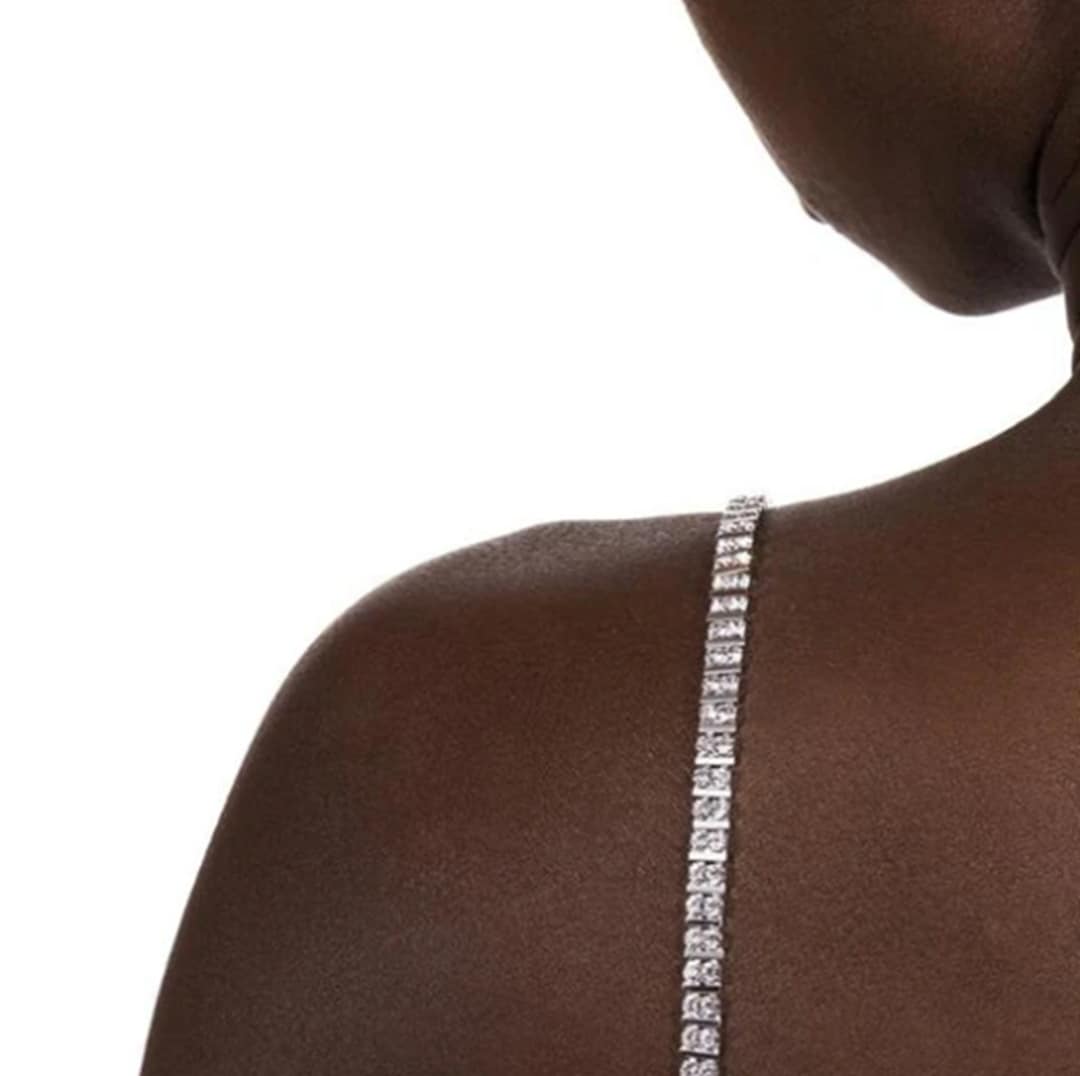 Brazilian Gisele White Gold Crystal Bra Straps | Pair | NWT (multiple ...