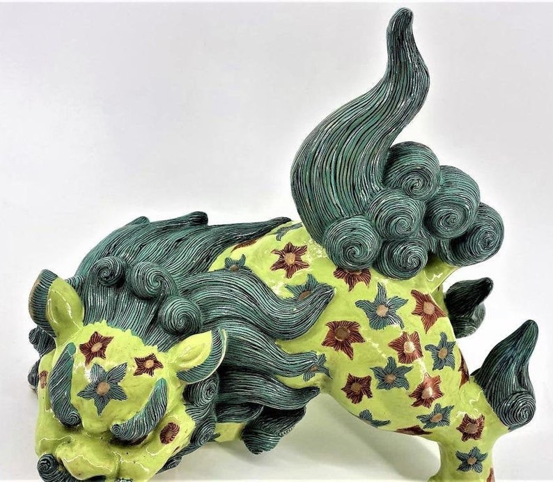 Japanse 19C Aote Ko Kutani Shishi Fu Dog Lion Antique - Etsy