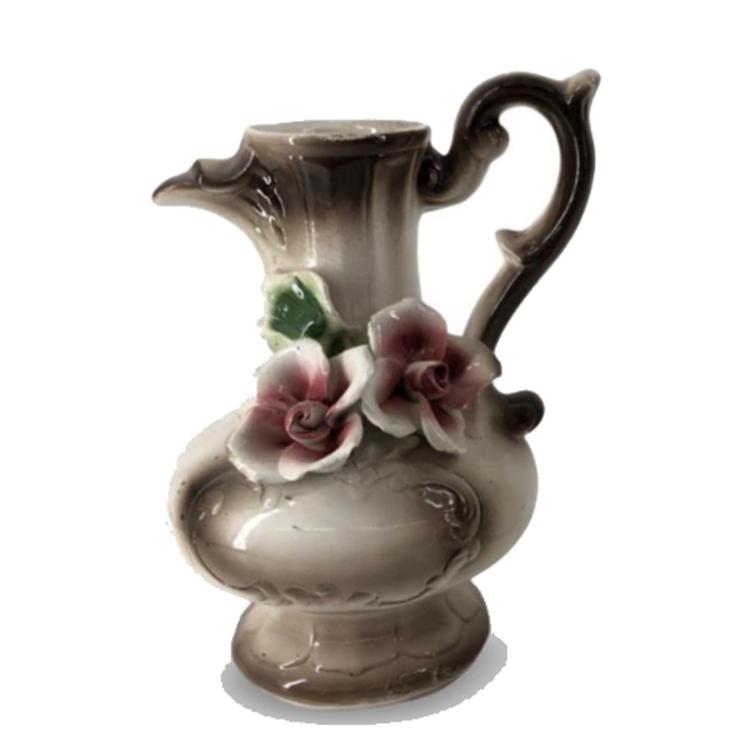 Capodimonte Double Rose Display Pitcher | 9.5" H | Made in Italy | Chip ...