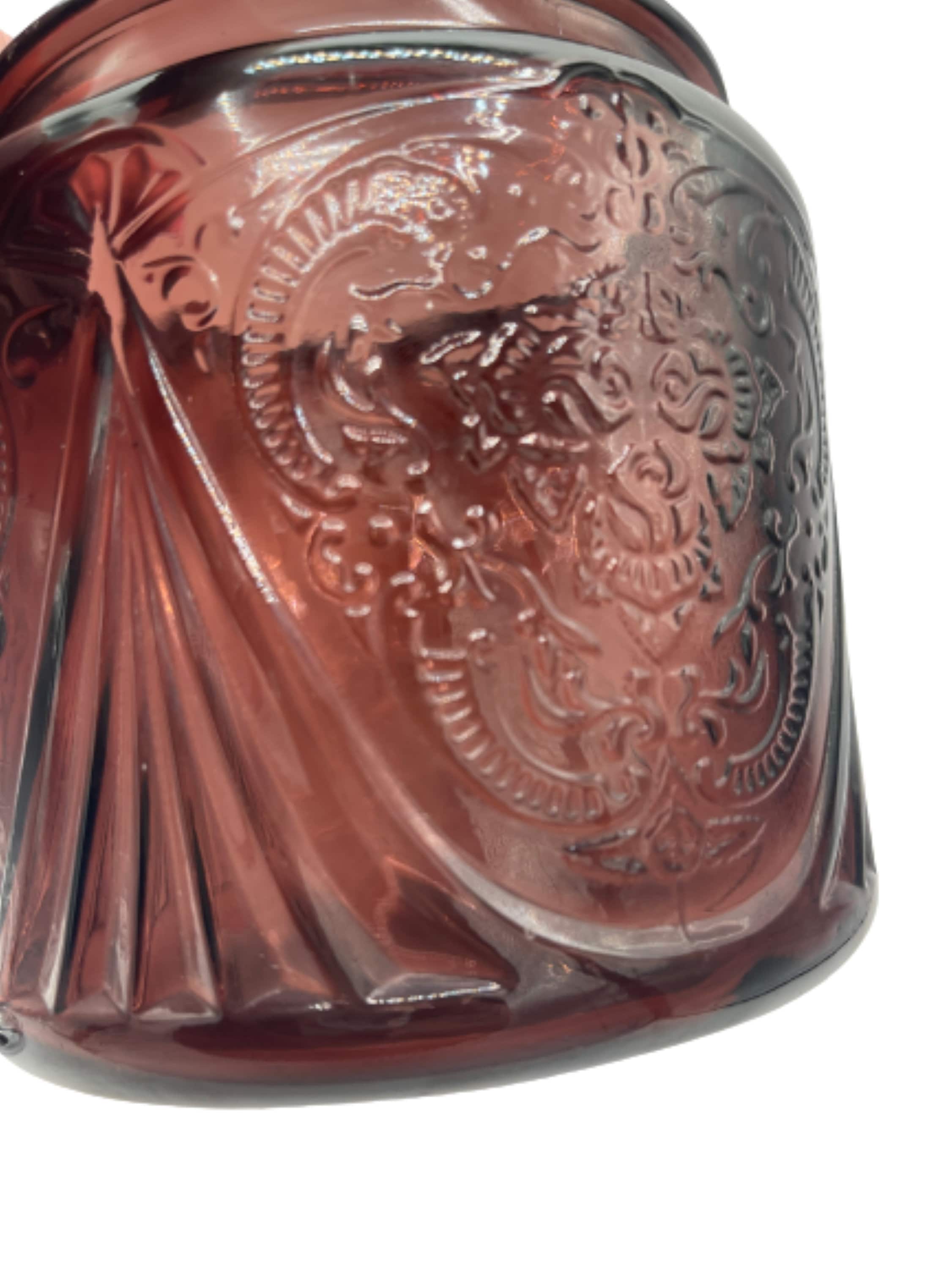Hazel-atlas Royal Lace Cookie Jar Amethyst Vintage - Etsy