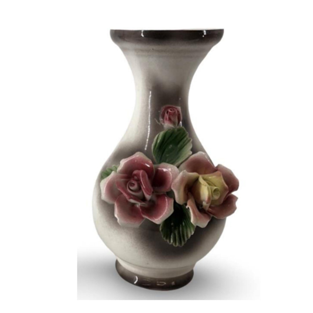 Capodimonte Double Rose Vase | 11" H | Made in Italy | Vintage - Etsy