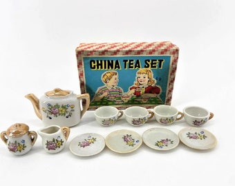 Vintage Miniature China Tea Set Made in Japan - Etsy