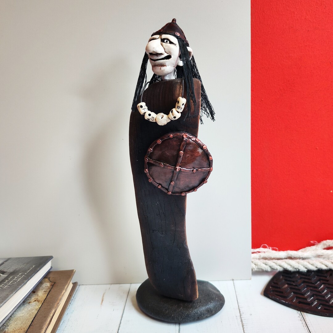 Driftwood Warrior Troll | Spirit From Beyond | Nordic Decor | Berserk ...