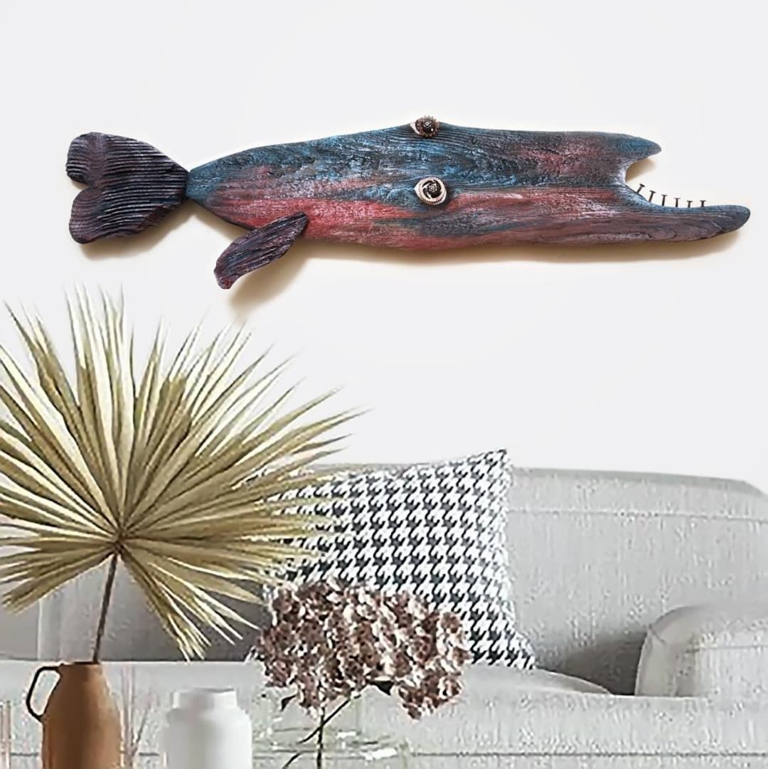 Driftwood Big Fish Wall Art | Reclaimed Wood Decor Fish - Etsy