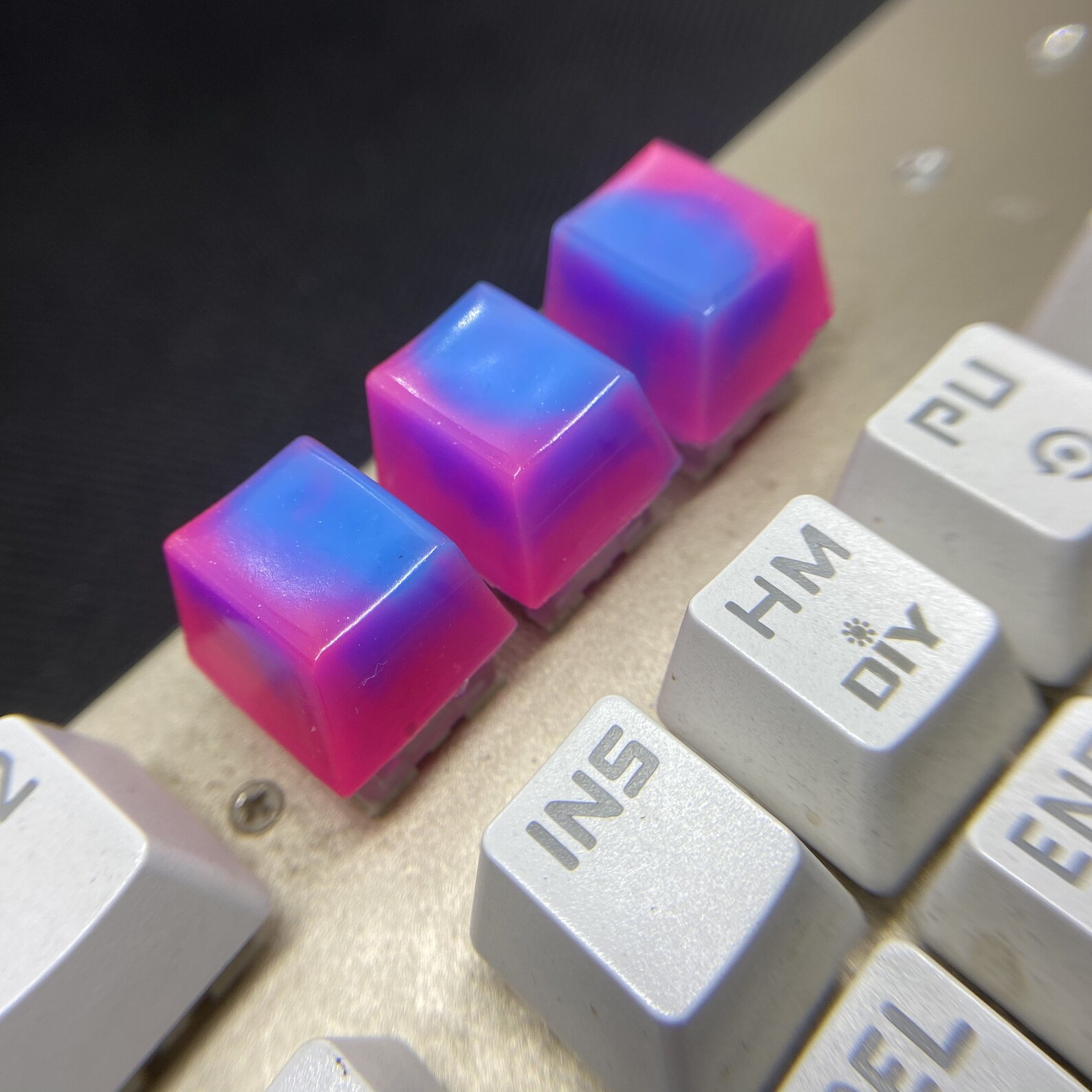 Pink Jelly R4 Keycap Handmade Resin Keycap Craftsman Keycap | Etsy