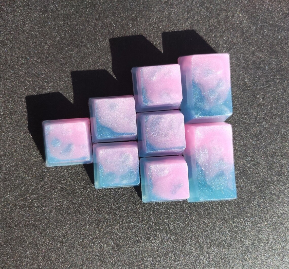Personalized Keycaps Customized Keycaps Pink Gradient Resin - Etsy Canada