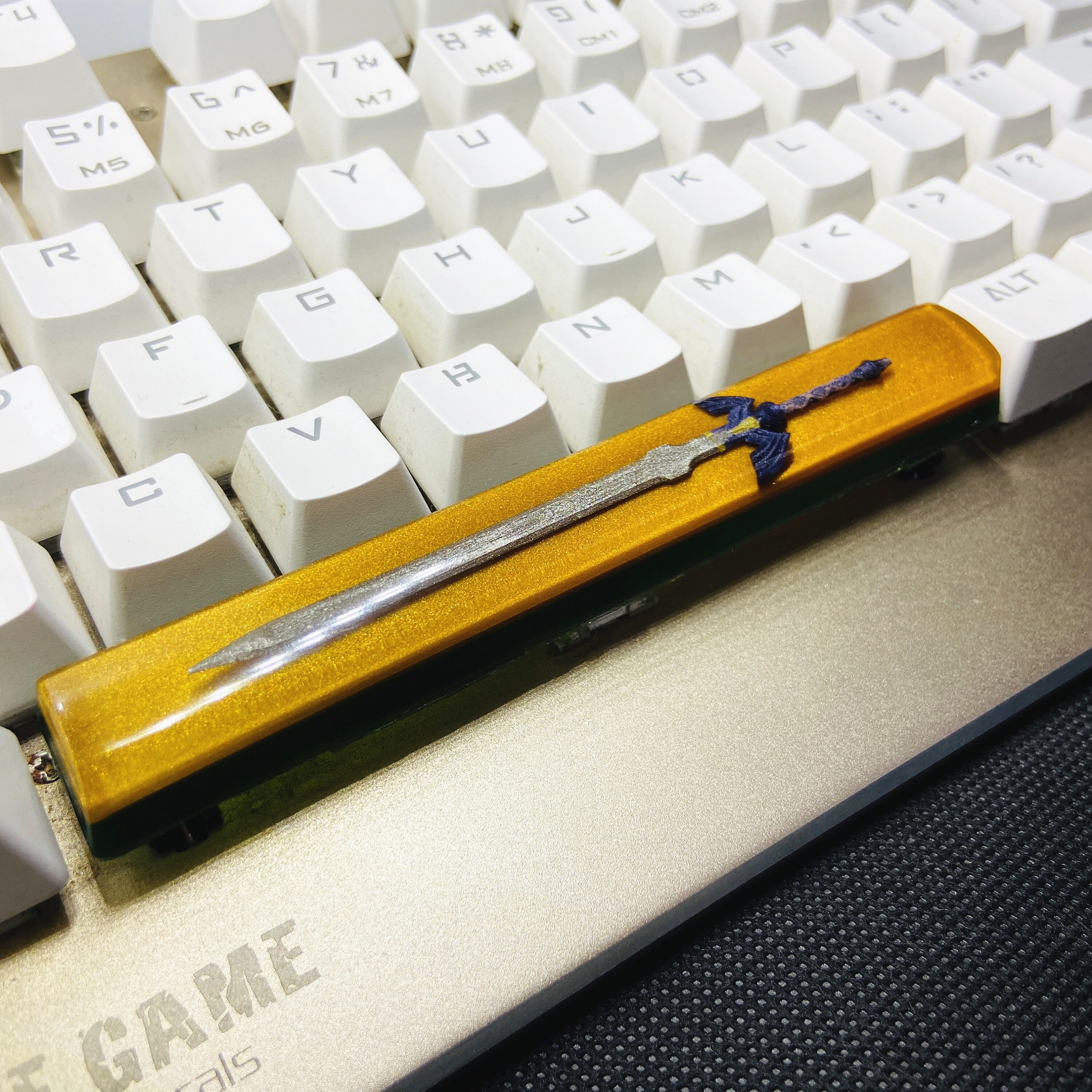 Game Zelda Sword Space Bar Keycap 6.25U Keycap Gift to Boy Mechanical ...