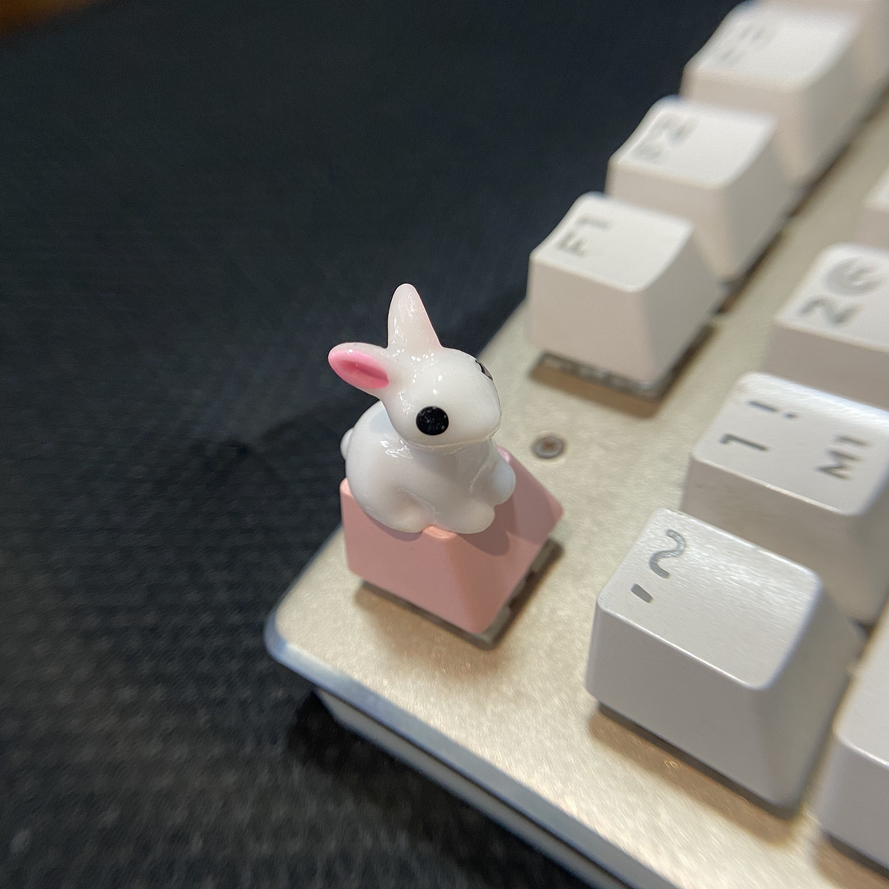 Cute Rabbit Keycaps of Cherry MX Mechanical Keyboard Handmade | Etsy
