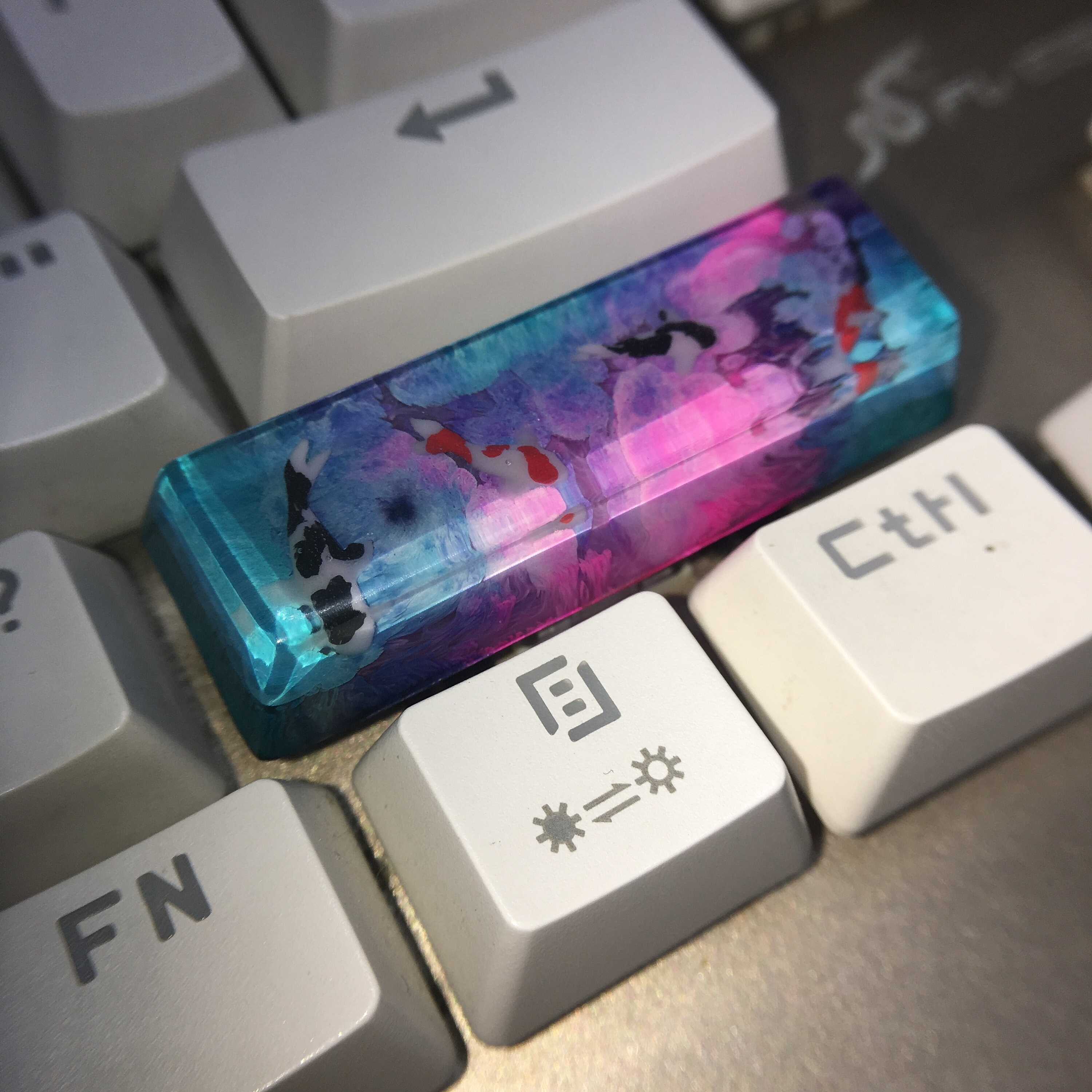 Koi Fish Resin Keycap Backlit Keycaps Keycap Enter+shift Keycaps ...