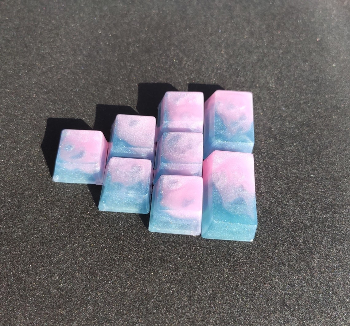 Personalized Keycaps Customized Keycaps Pink Gradient Resin - Etsy Canada