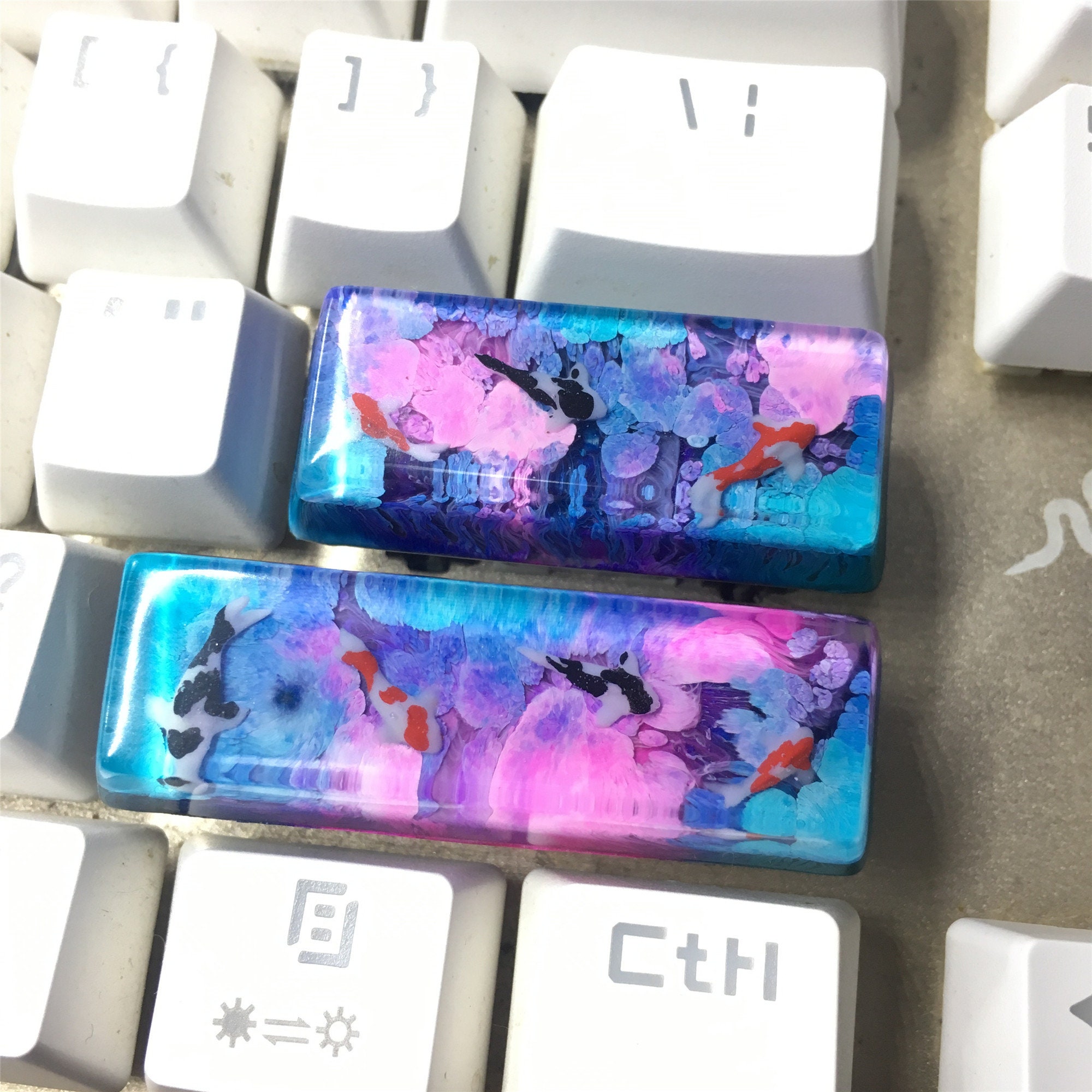 Koi Fish Resin Keycap Backlit Keycaps keycap Entershift | Etsy