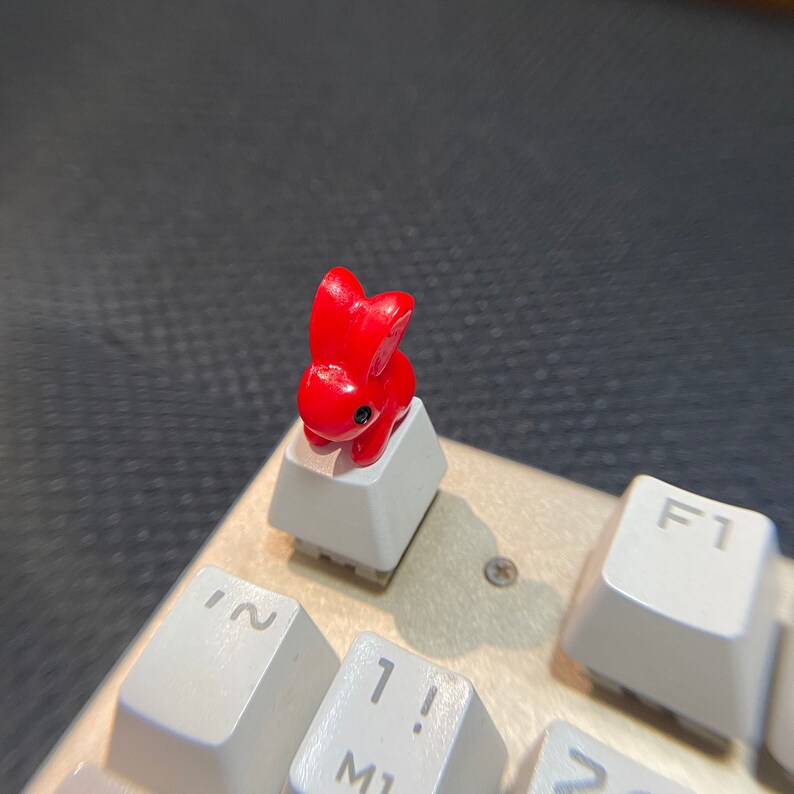 Cute Red Rabbit Keycaps of Cherry MX Mechanical Keyboard - Etsy