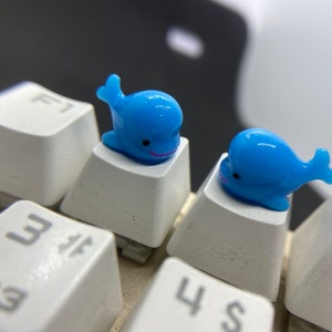 Cute Blue Whale Keycaps of Cherry MX Mechanical Keyboard, Handmade ...
