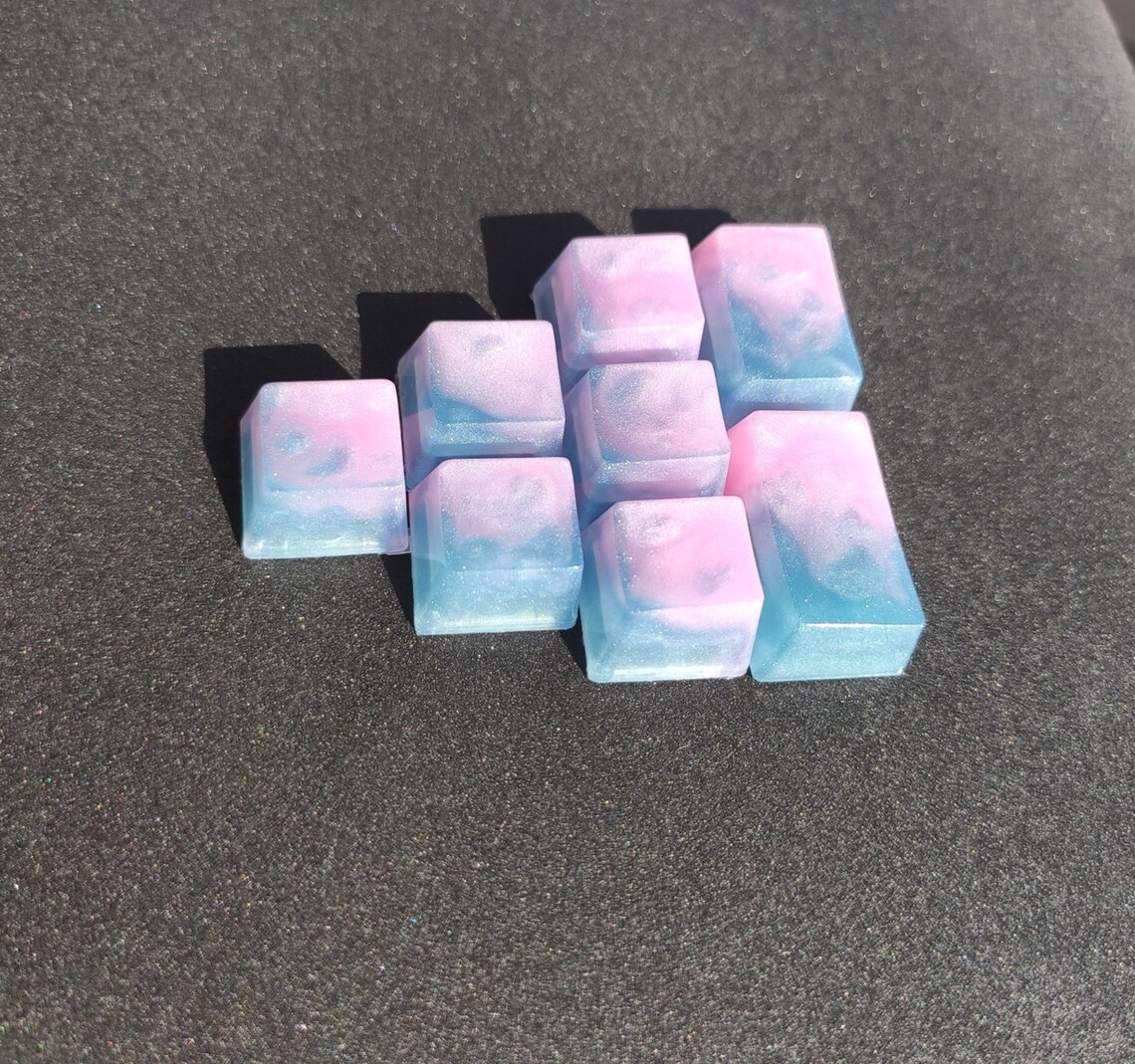 Personalized Keycaps Customized Keycaps Pink Gradient Resin - Etsy Canada