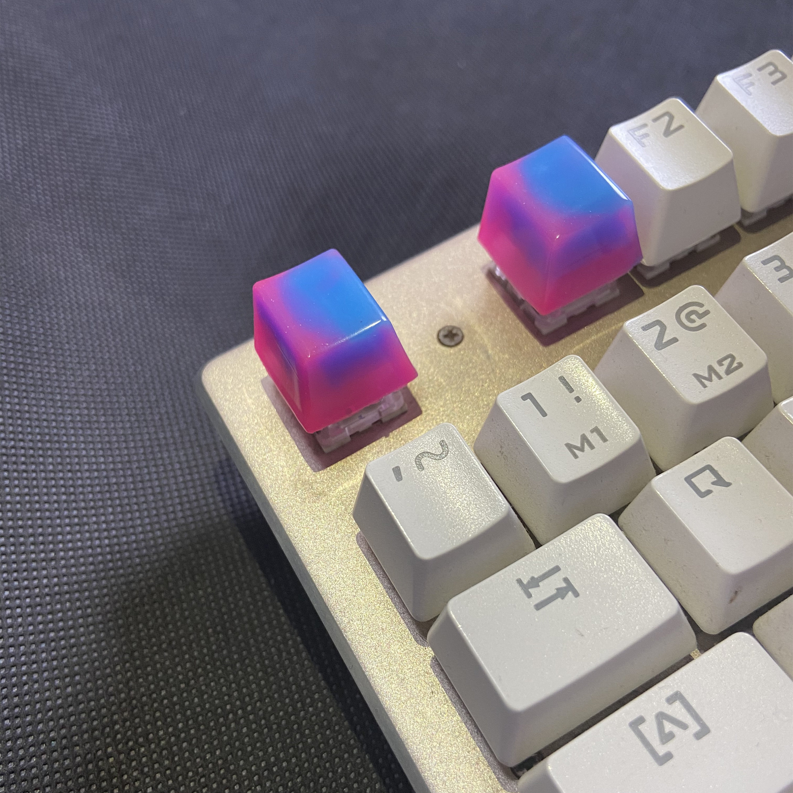 Pink Jelly R4 Keycap Handmade Resin Keycap Craftsman Keycap | Etsy