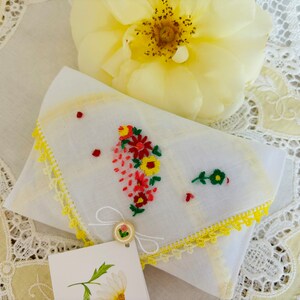 Yellow Lavender Scented Sachet Envelopes Made From Vintage Hankies ...