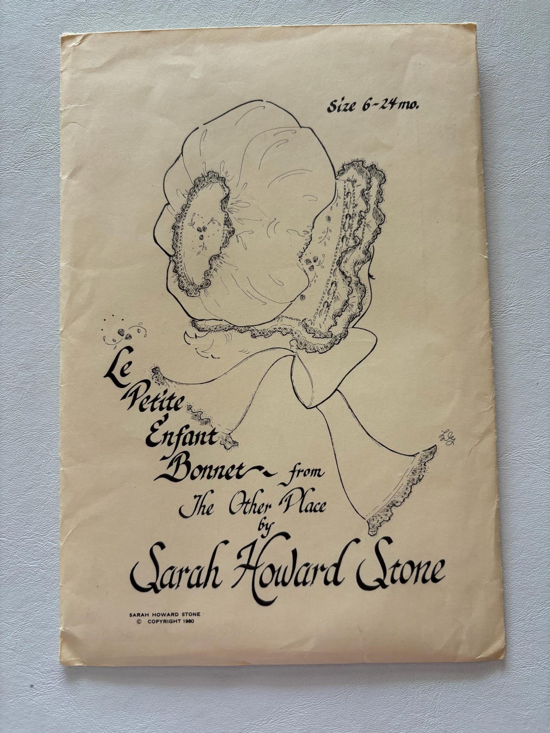 Sarah Howard Stone Bonnet Pattern, French Hand Sewing Pattern, Heirloom ...