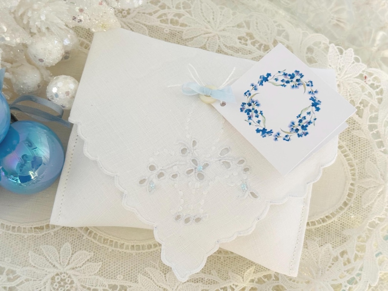 Handmade Lavender Sachet: Embroidered Vintage Linen Pouch With Floral ...