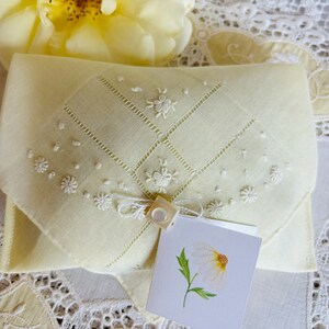 Yellow Lavender Scented Sachet Envelopes Made From Vintage Hankies ...