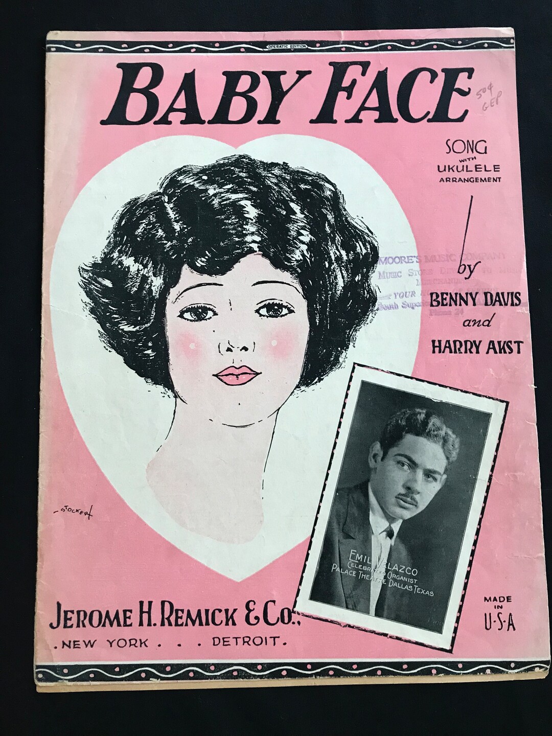 Baby Face Sheet Music by Benny Davis & Harry Akst, 1926 Sheet Music ...