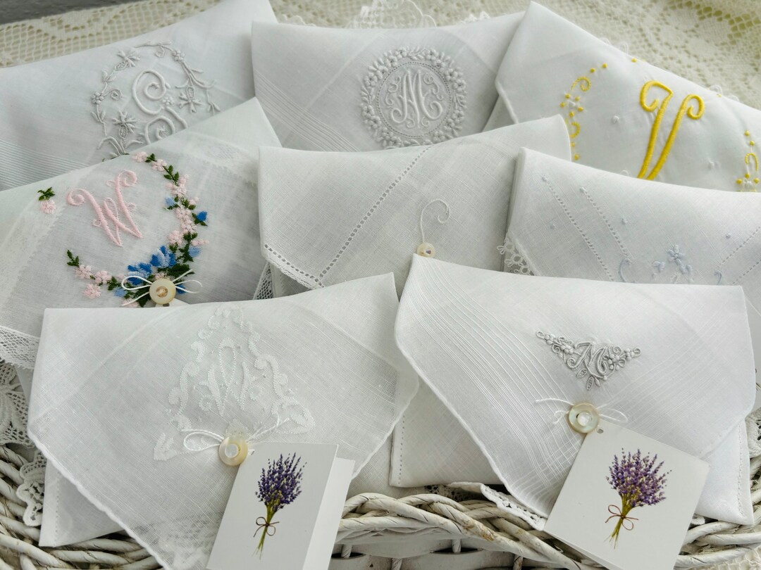 Elegant Initital Sachets Made From Vintage Hankies, Lavender Scented ...