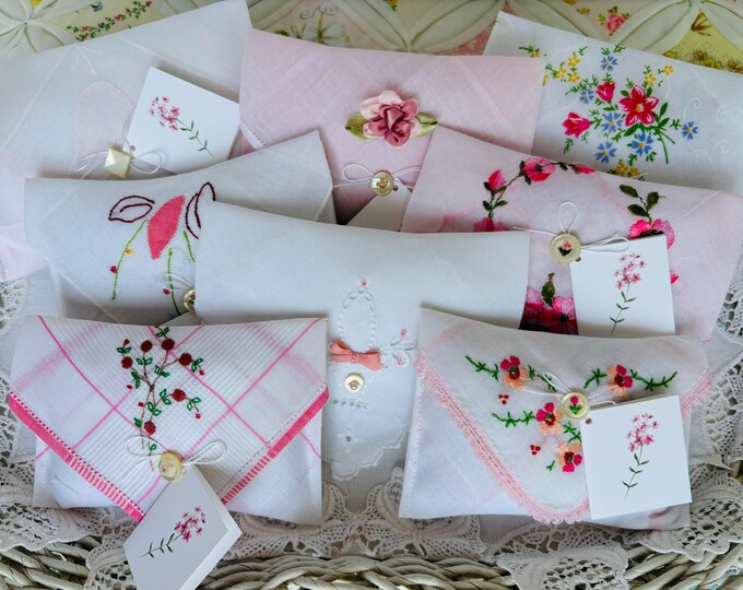 Sachets Made With Vintage Handkerchiefs-medium- With Either Lavender or ...