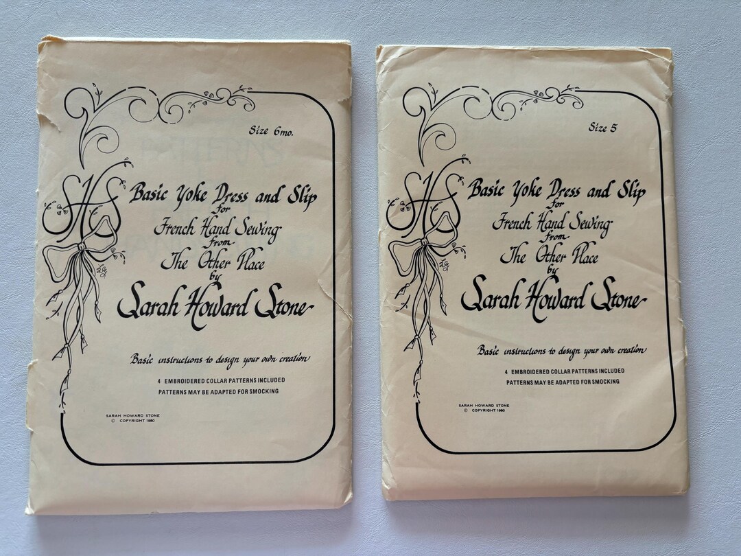 Vintage Sarah Howard Stone Basic Yoke Dress and Slip, French Hand ...