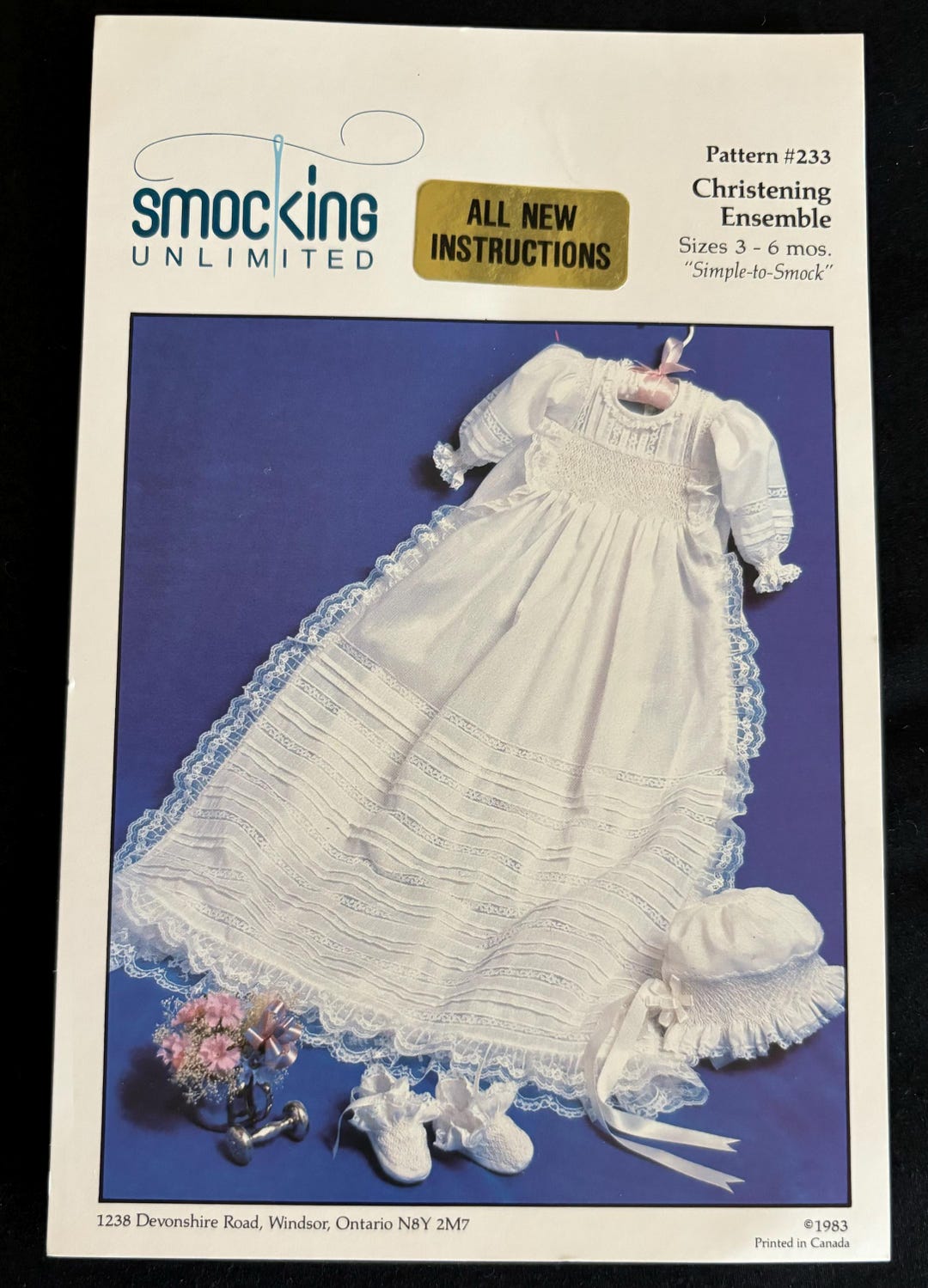 Heirloom Christening Gown Pattern, Smocking Unlimited Christening ...