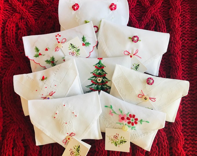 Lavender Christmas Sachets Made From Vintage Hankies, Scented Gift ...