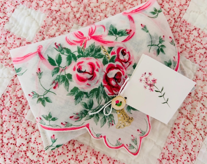 Lavender Scented Sachets in Shades of Pink Made From Vintage Hankies ...