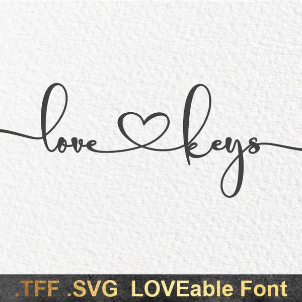 Heart Font Svg - Etsy