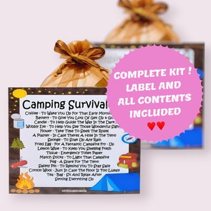 Camping Survival Kit ~ Fun Novelty Gift & Card | Birthday Present ...