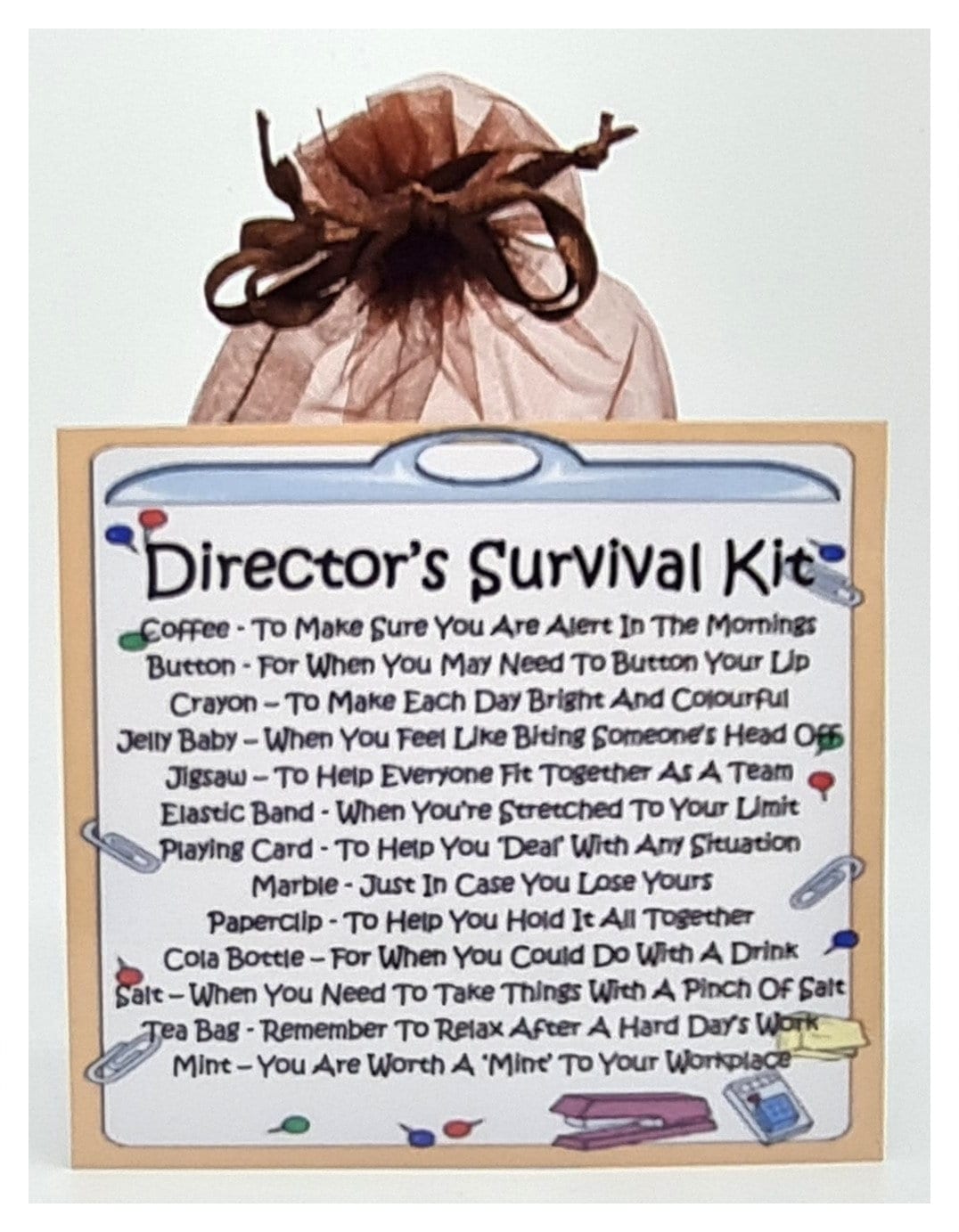 Director's Survival Kit Fun Novelty Gift & Card - Etsy