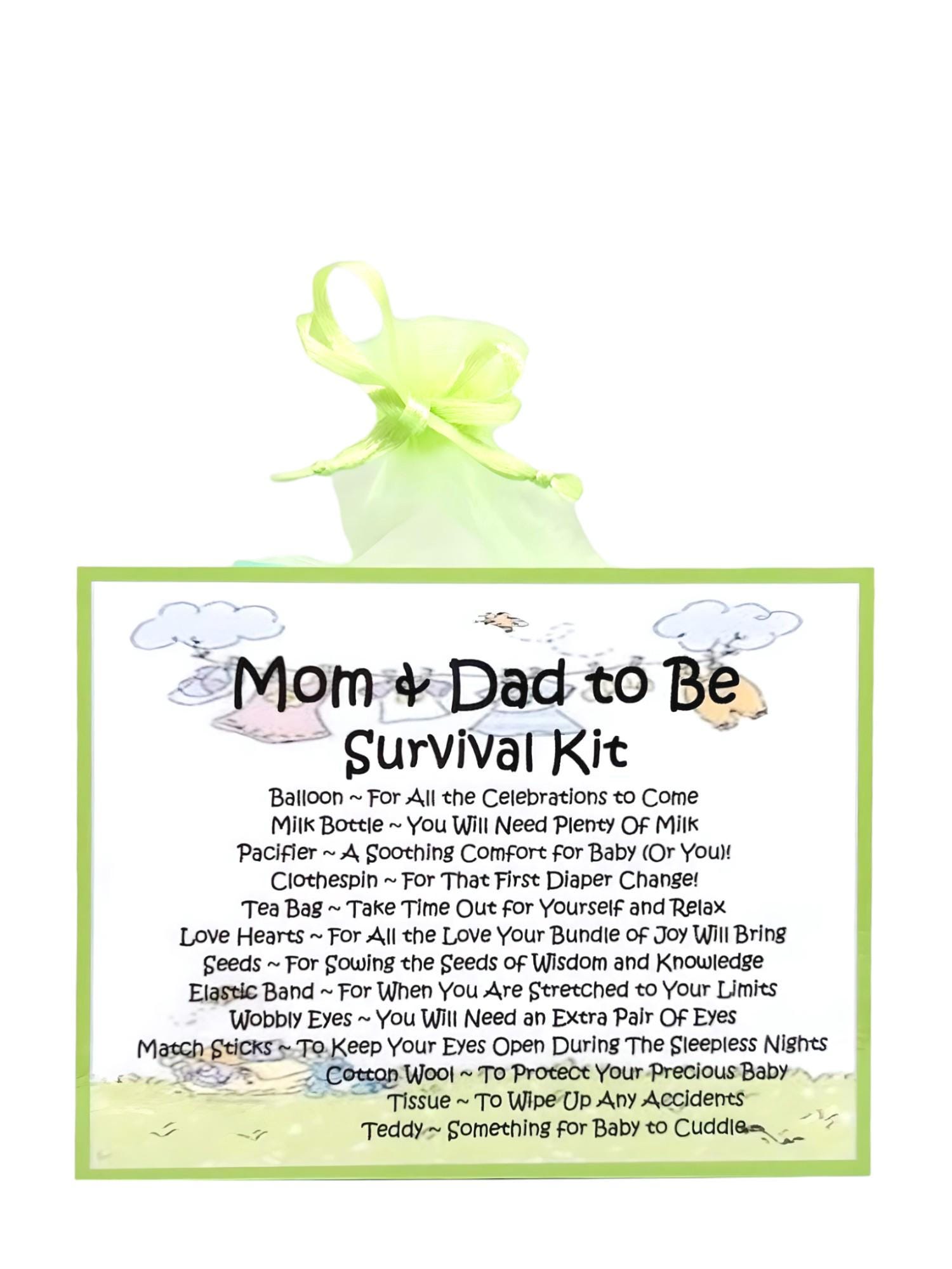 Mom and Dad to Be Survival Kit ~ Fun Novelty Gift & Greetings Card ...