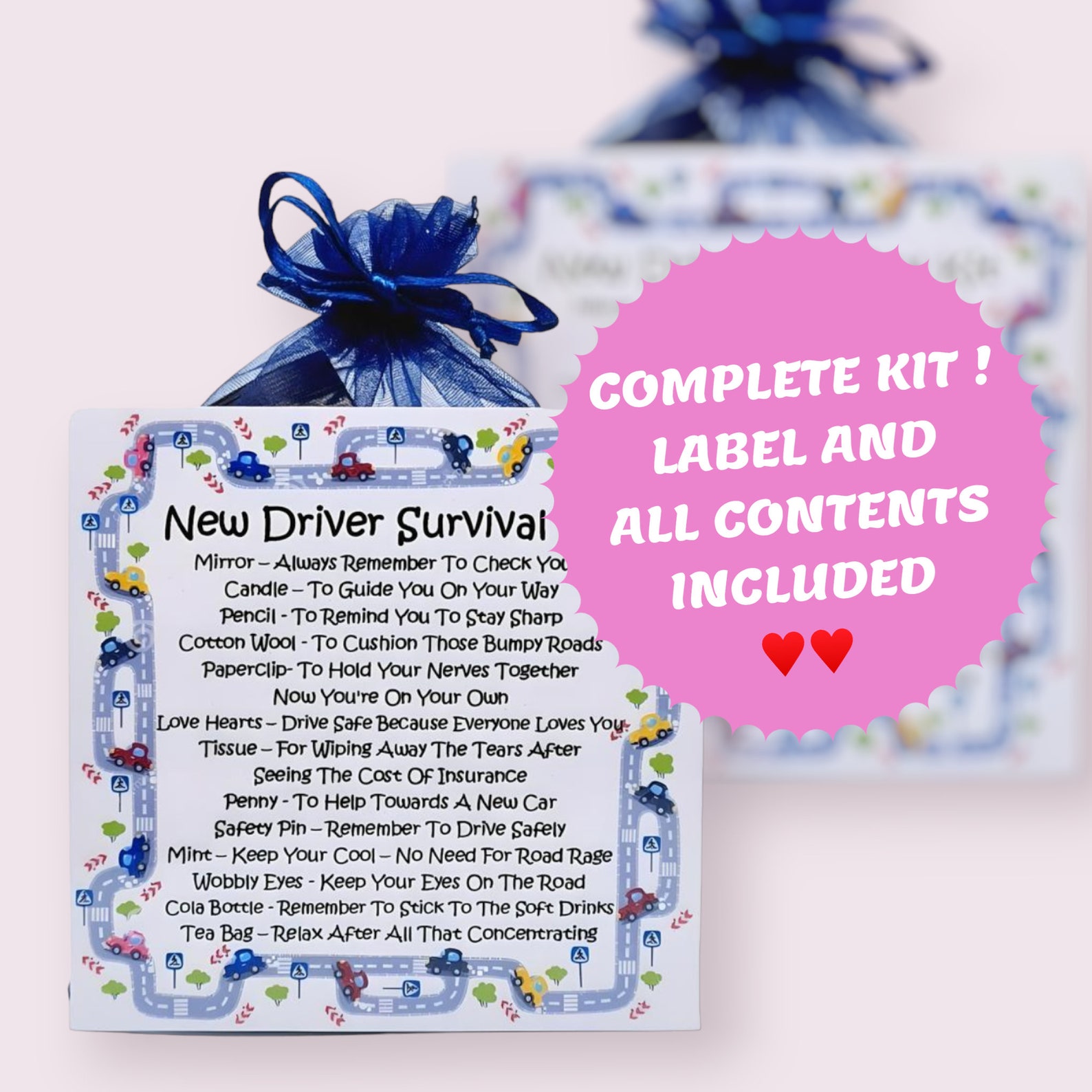 New Driver Survival Kit Fun Novelty Congratulations Gift & Keepsake ...