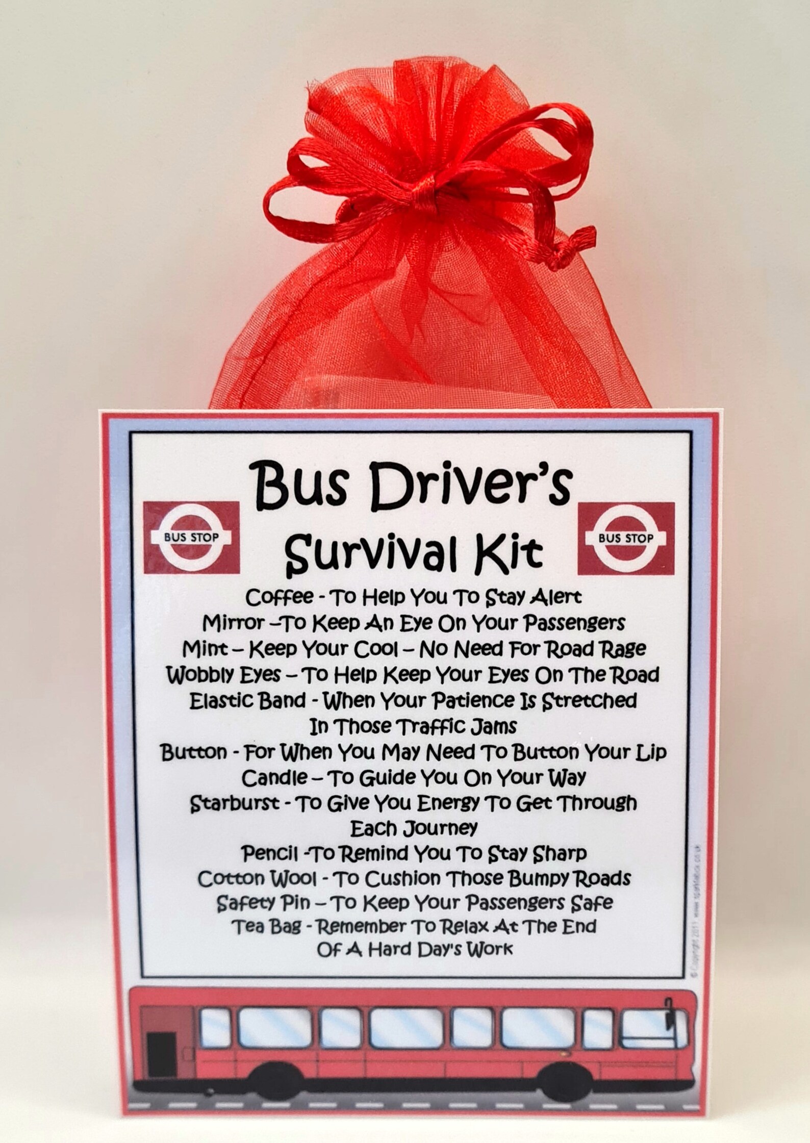 Bus Driver's Survival Kit Fun novelty gift / present / | Etsy