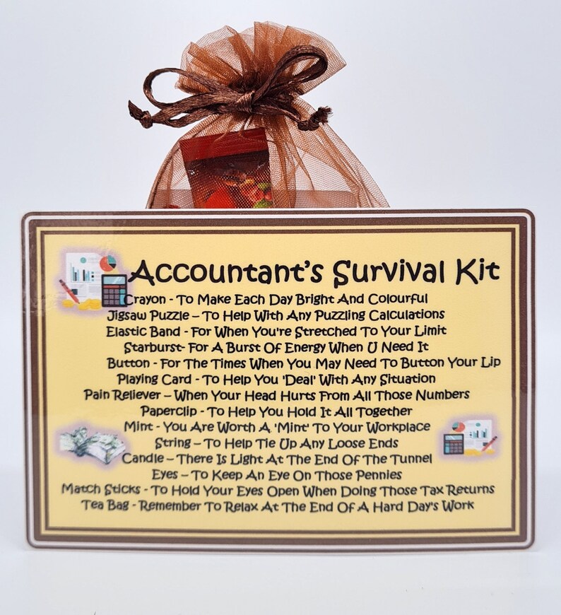 Accountant's Survival Kit Fun/ novelty office gift / | Etsy