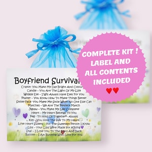 Boyfriend Survival Kit ~ Unique Fun Novelty Gift & Greetings Card ...