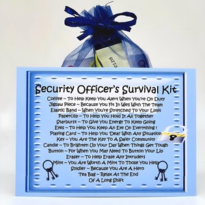 Security Officer's Survival Kit ~ Fun Novelty Gift & Card Alternative ...