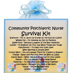 Community Psychiatric Nurse Survival Kit ~ Fun Novelty Gift & Card ...