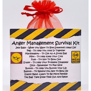 Anger Management Survival Kit Fun Joke Novelty Gift & Greetings Card ...