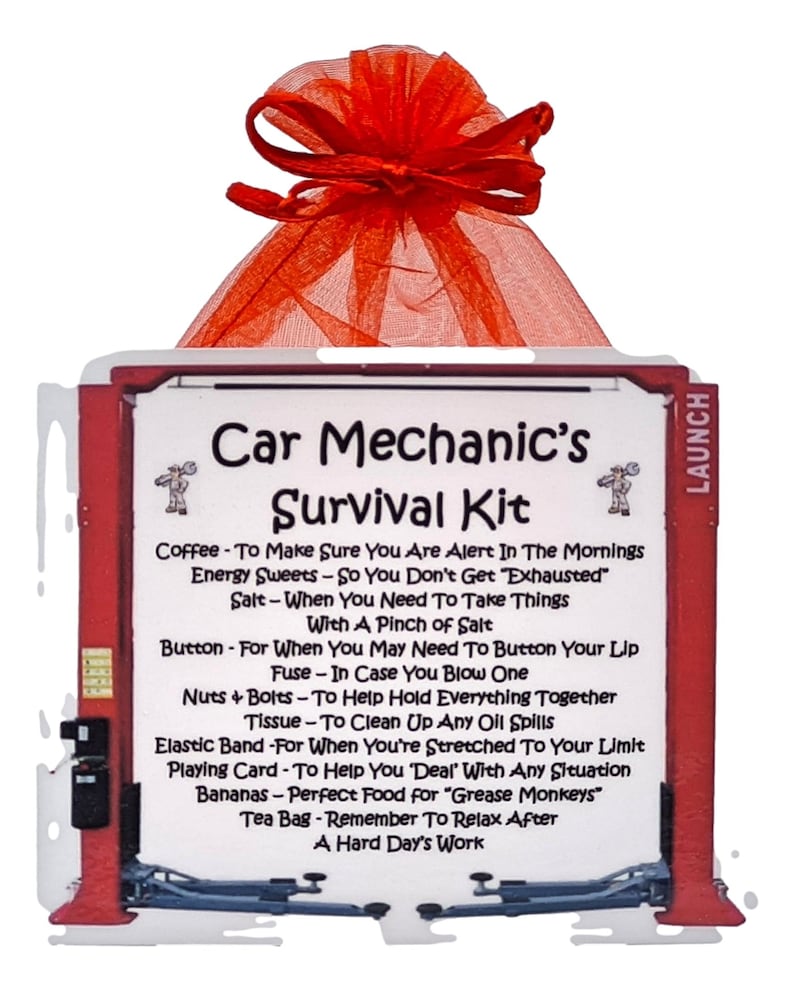 Car Mechanic's Survival Kit Fun Novelty Gift & Card - Etsy UK