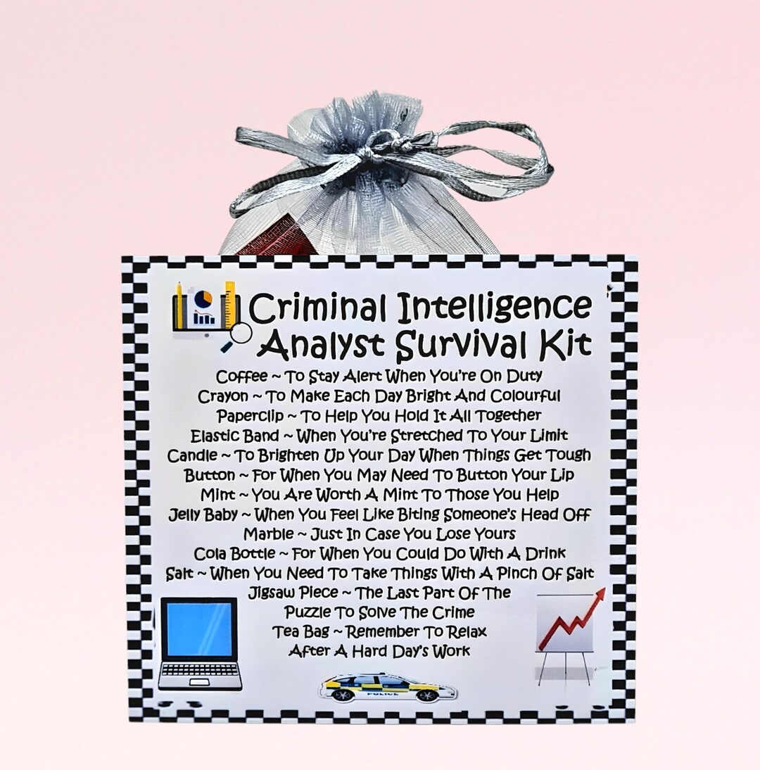 Criminal Intelligence Analyst Survival Kit ~ Fun Novelty Gift & Card ...