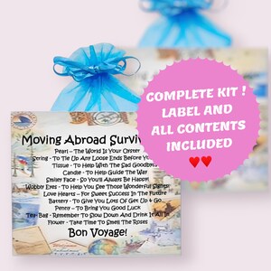 Moving Abroad Survival Kit ~ Fun Novelty Gift | Good Luck | Goodbye ...