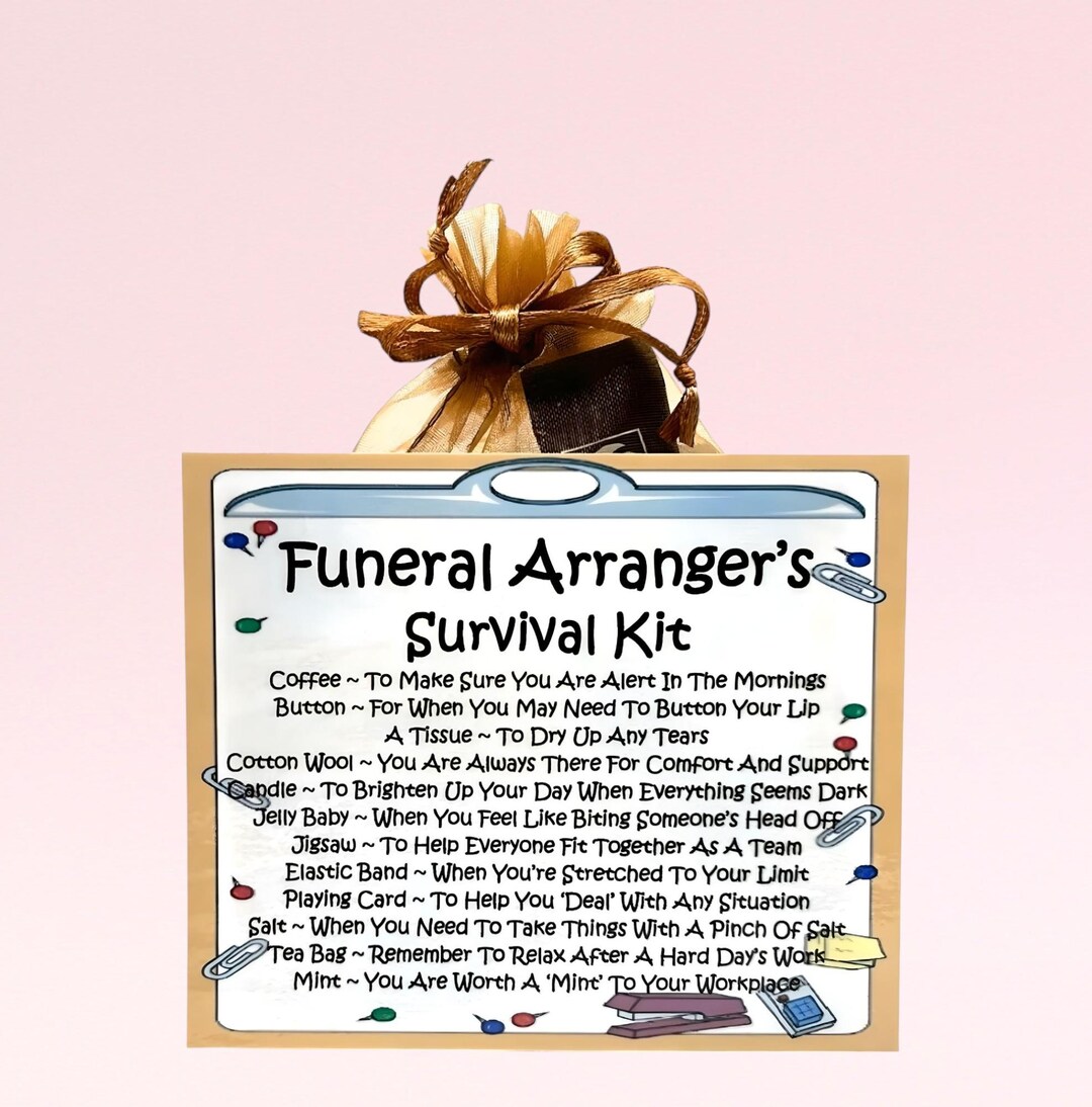 Funeral Arranger's Survival Kit ~ Fun Novelty Gift & Card Alternative ...