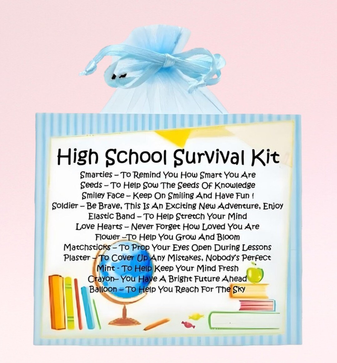 High School Survival Kit Fun Novelty Gift Present Greeting Cards Good ...
